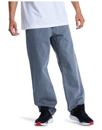 DC Jean droit d&eacute;contract&eacute; - Gris moyen-Noir
