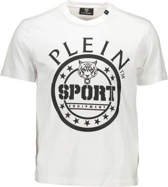 Plein Sport Homme, Sport, Blanc, Taille: S T-Shirt Manches Courtes