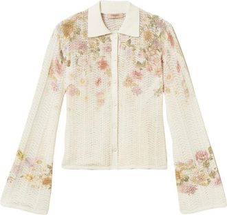 Twinset Femme, Pulls, Multicolore, Taille: 40 FR Ensemble Cardigan et Top Floral