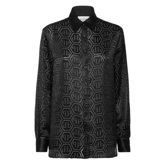 Philipp Plein Damen, Blusen & Hemden, Schwarzk, XLGr&ouml;&szlig;e