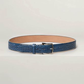 Reptiles House Altea - Amerikanischer Krokodilgürtel - Blau-Royal