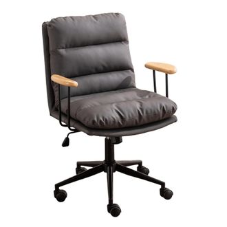 Generic Ergonomischer B&uuml;rostuhl, bequemer Chefsessel aus Leder mit hoher R&uuml;ckenlehne, Rollen und Armlehnen