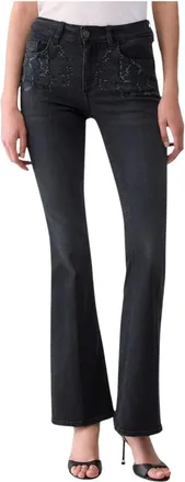 Liu Jo Femme, Jeans, Noir, Taille: W28 Jean flare