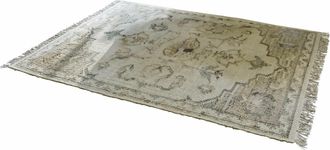 Loberon Teppich Voluptique, Punja-Webung, Handgewebter Kelim, Seitliche Fransen, Zeitlose Eleganz, 140x200 cm, Wohntextilien, Wohn-Accessoire, Jute, Wolle, be
