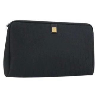 Dior Pochette Trotter en toile Pre-owned - Femme - Pre-owned - Noir - Taille: ONE Size