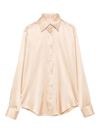 Mazzarelli Langärmeliges Hemd aus Seidengemisch - Gold