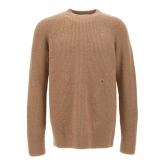 Laneus Pull en m&eacute;lange alpaga - Homme - Pulls - Brun - Taille: XL