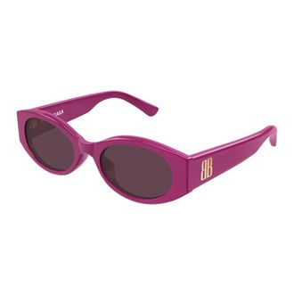 Balenciaga Nano Runde AF Sonnenbrille - - Accessories - Damen - Rosa - 53 MM