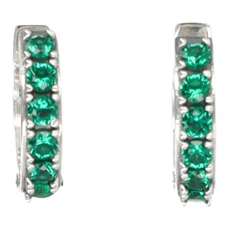 Emanuele Bicocchi Crystal Hoop Earrings - - Accessories - Damen - Gr&uuml;n - ONE SIZE