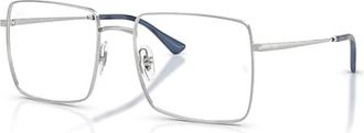 Ray-Ban Brix Optics Bio-based Silber Fassung Klar Glas Polarisiert 55-19