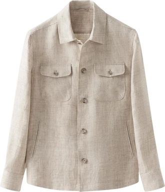 Eton Homme, Vestes, Beige, Taille: XL Surchemises Beige V&ecirc;tement D&eacute;contract&eacute; &Eacute;l&eacute;gant