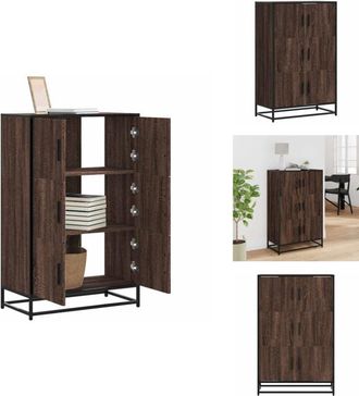 vidaXL Highboard Braun Eichen-Optik 68x35x106,5cm Holzwerkstoff Metall - Highboard - Highboards - Beistellschrank - Hochschrank