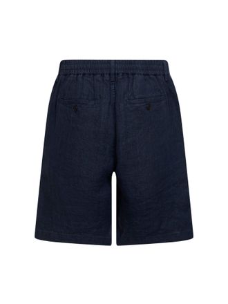 MC2 Saint Barth Mens Bermuda Shorts Sebastian Blue Linen