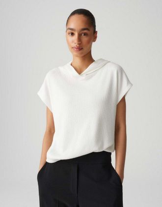 OPUS Kurzarmshirt SAHUDI mit Rippstruktur
