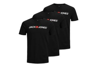 Jack & Jones T-Shirt 3er Pack Logo Tee Crew Neck mit Markenschriftzug
