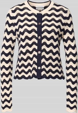 Christian Berg Strickjacke im Allover-Look mit Rundhalsausschnitt