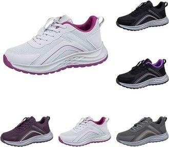 Generic Baskets l&eacute;g&egrave;res et respirantes pour femme - Chaussures de course &agrave; pied antid&eacute;rapantes - Chaussures de sport plates &agrave; lacets - Pour le fitness et les 