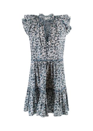 Veronica Beard Zee Floral Ruffle Mini Dress Size S