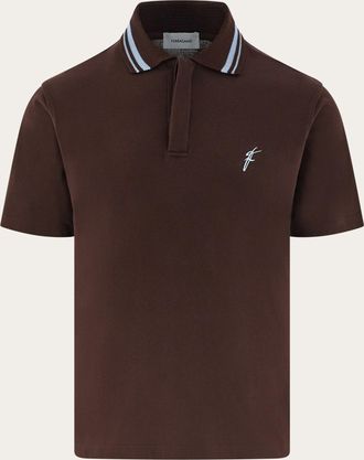 Ferragamo Herren Polohemd aus Bio-Baumwolle Braun