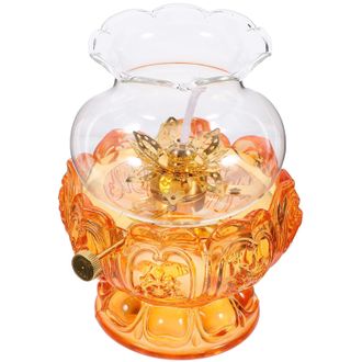 Lurrose Vintage &Ouml;llampe aus Transparentem Glas mit Farbverlauf Dekorative Kerosinlampe f&uuml;r Innenr&auml;ume Tischlampe im Retro Stil K&uuml;nstlerisches Design Vielseiti