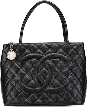 Chanel Shopper - Caviar Medallion Tote - Gr. unisize - in Schwarz - für Damen