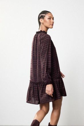 Next Minikleid Gestuftes Minikleid mit Bindedetail vorne (1-tlg)