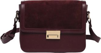 Baldinini Sac bandouli&egrave;re en daim et cuir - Femme - Sacs - Rouge - Taille: ONE Size