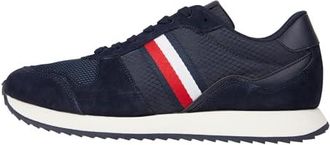 Tommy Hilfiger Homme Baskets de Running Evo Mix Chaussures de Sport, Bleu (Desert Sky), 44 EU