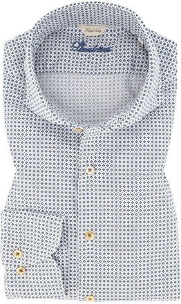 Stenströms Herren Hemd blau gemustert