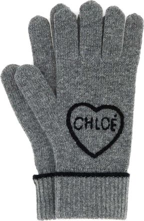 Chlo&eacute; unisex, Accessoires, Gris, Taille: ONE Size Encoeur Gloves