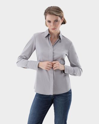 van Laack Hemdbluse aus Baumwollstretch