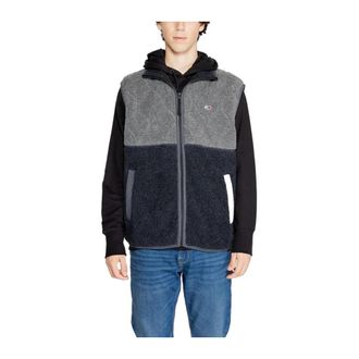 Tommy Jeans Umweltfreundliche Schwarze Polyesterjacke Herbst/Winter - - Sweatshirts & Hoodies - Herren - Schwarzk - XL