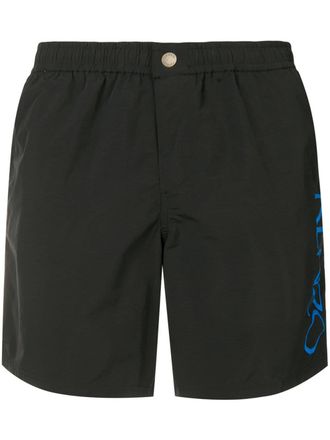 Kenzo short de bain &agrave; logo imprim&eacute; - Noir