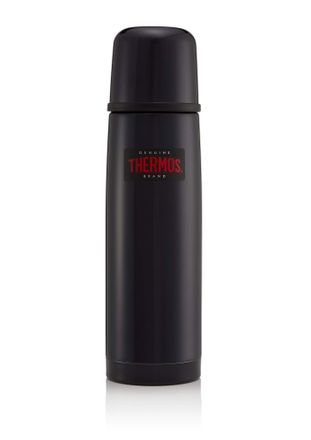 Thermos Thermoskanne / Thermosflasche aus Edelstahl, leicht und kompakt, 0,5 l, Mitternachtsblau, Gl&auml;nzend