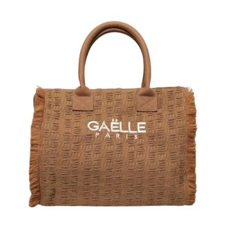 Ga&euml;lle Paris Femme, Sacs, Brun, Taille: ONE Size Maxi Shopper Tessuto