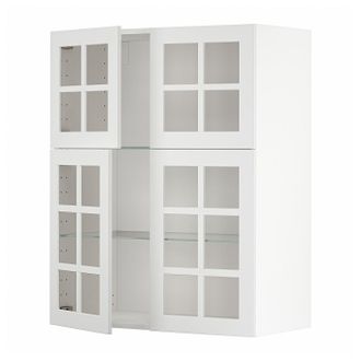 IKEA METOD Wandschrank mit Böden/4 Glastüren