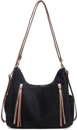 Generic Sac &agrave; dos en daim synth&eacute;tique pour femme et fille, sac &agrave; bandouli&egrave;re r&eacute;glable, sac &agrave; main &agrave; bandouli&egrave;re unique pour voyage, shopping, travail, usage q