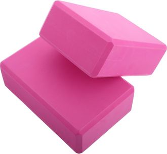 Pretyzoom DEARMAMY Hochdichte EVA Yogabl&ouml;cke 2 St&uuml;ck Rutschfest f&uuml;r Pilates und Gymnastik Training und Erwachsene Rosa 120g Schaumstoffbl&ouml;cke f&uuml;r Dehnen und Bal