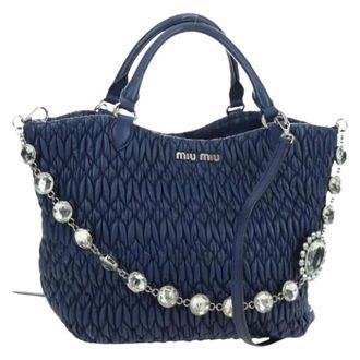 Miu Miu Sac &agrave; main Pre-owned - Femme - Pre-owned - Bleu - Taille: ONE Size