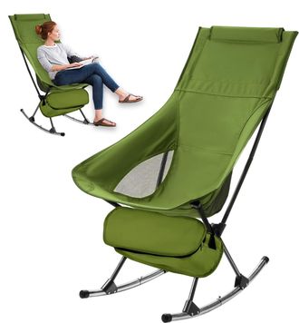 Generico Camping-Klappstuhl - Klappstuhl aus Oxford-Gewebe, Gartenm&ouml;bel mit Bodentasche, bequemer Outdoor-Stuhl f&uuml;r Terrasse, Hof, Pool und Camping