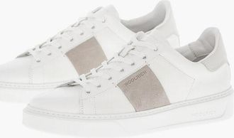Woolrich Low-Top Leather Sneakers with Contrasting Suede Detail size 39,5