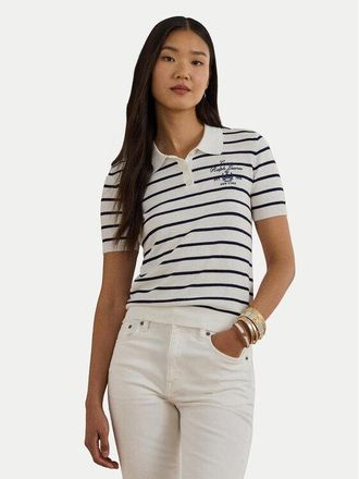 Lauren Ralph Lauren Poloshirt 200P03506001 Wei&szlig; Slim Fit