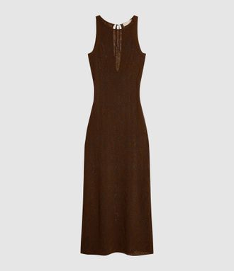 Vanessa Bruno Robe Longue Etta Chocolat
