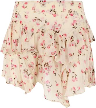 Isabel Marant Jupe en viscose beige Lolita