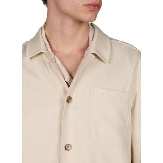 Les Deux Chemise droite en jacquard chevrons