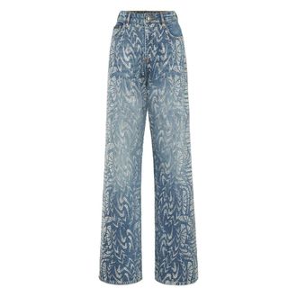 Philipp Plein Skater Fit Jeans Moroccan Strass - - Jeans - Damen - Blau - W27