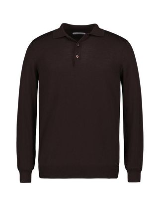 Gran Sasso Herren Pullover braun Merinowolle unifarben