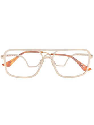 Marni Eyewear Eckige QXO Brille - Gold