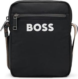 BOSS Hommes Catch 3.0 Sac à bandoulière en tissu structuré avec logo en relief