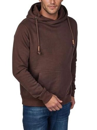 Riverso Pull &agrave; Capuche RIVJulian pour Homme - Sweat &agrave; Capuche - Poches Kangourou - Col crois&eacute; - Regular - Coton - Gris Vert Rouge Bleu Noir - S M L XL 2XL 3XL